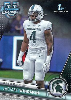 Jacoby Windmon 2023 Bowman Chrome Football - 1st #175 - Michigan State ...