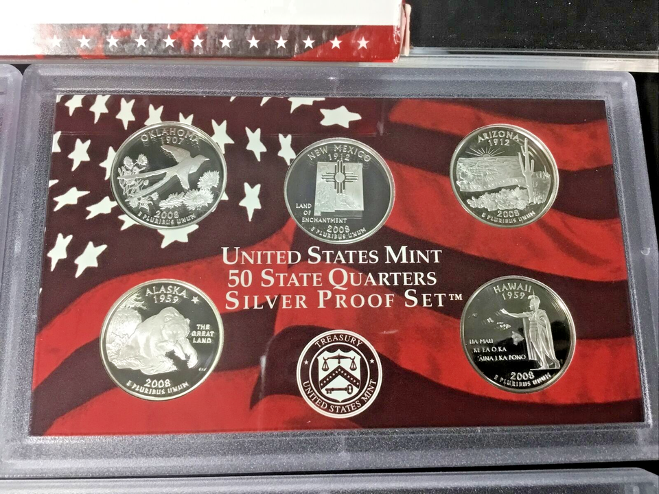 2008 S UNITED STATES SILVER FULL PROOF SET ORIGINAL GOVERNMENT BOX ...