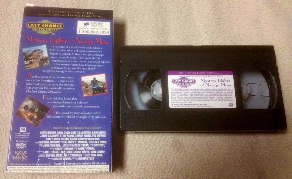 LAST CHANCE DETECTIVES Mystery Lights Navajo Mesa VHS Video Focus on ...