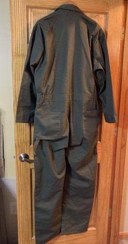 Vintage Big Yank Coveralls Mens 46T Lightweight Dark Green Zipper Front ...