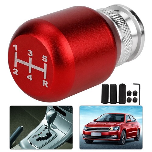 Universal Aluminum Alloy 5 Speed Car Manual Gear Shift Stick Knob Head ...