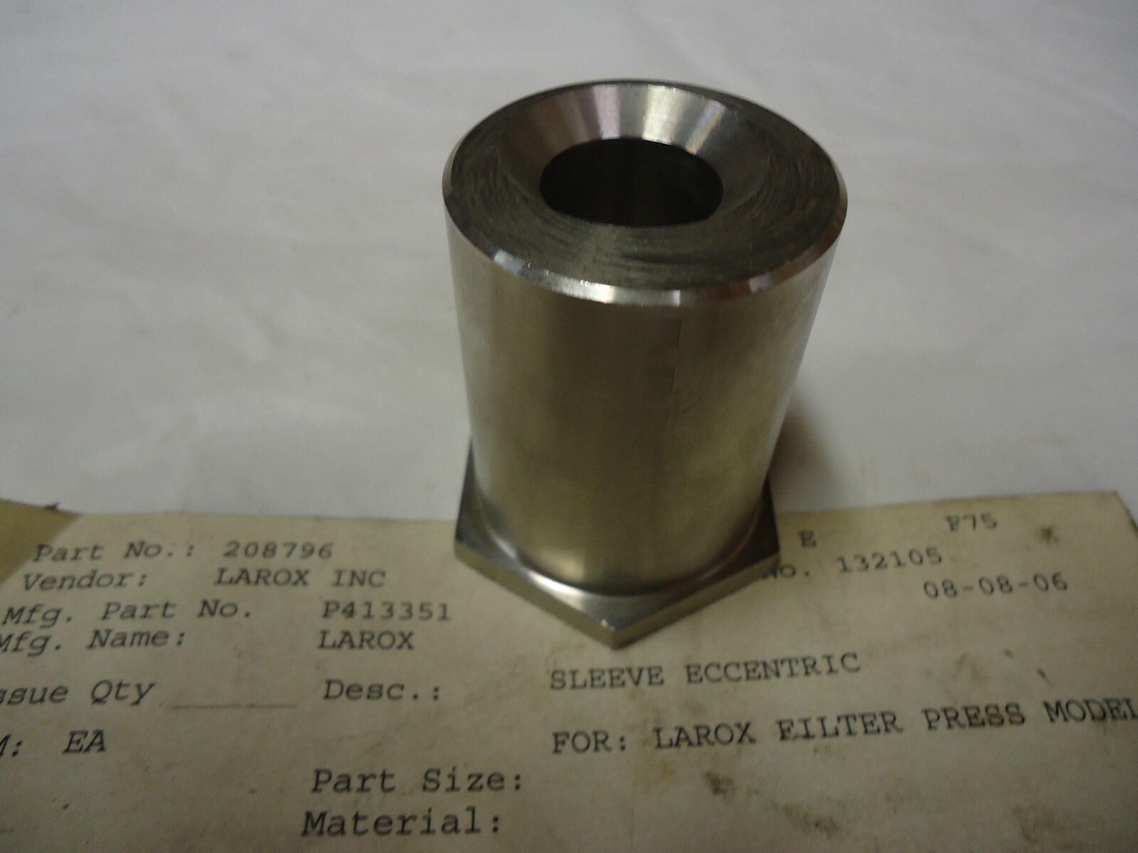 LAROX P413351 ECCENTRIC SLEEVE FOR LAROX FILTER PRESS | eBay