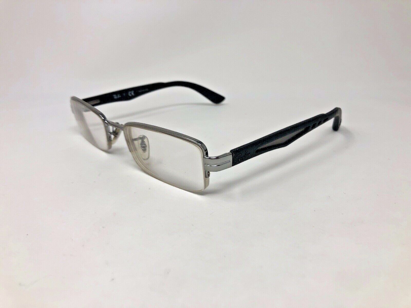 RAY-BAN RB6264 2502 Eyeglasses Frame Half Rimless 49-18-130 Silver ...