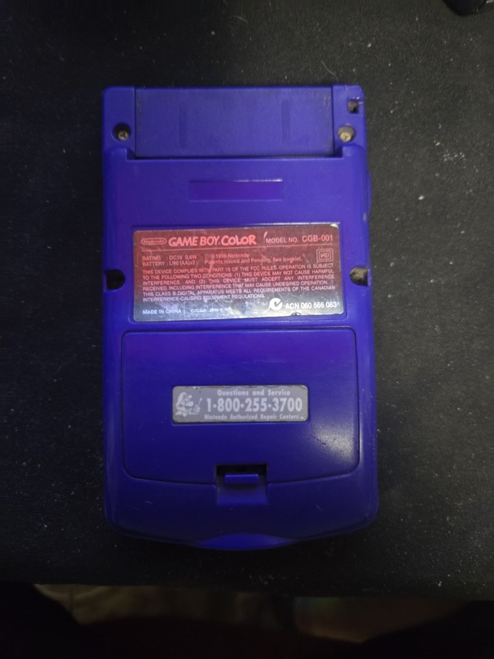Nintendo Game Boy Color Grape Handheld System 45496710613| eBay