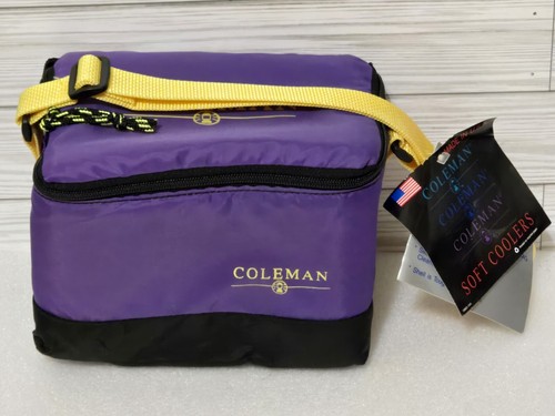 Coleman Insulated Soft Cooler Zipper Lunch Box Bag 90s Vintage Purple ...