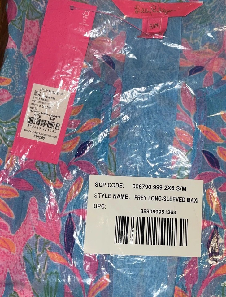NWT LILLY PULITZER Caftan FREY MAXI Dress Seaweed SAMBA Engineer ...