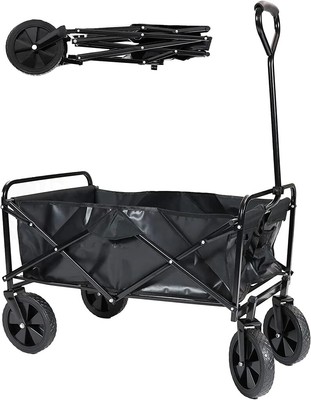 Folding Pull Along Festival Trolley Cart Garden Camping Beach Trailer ...