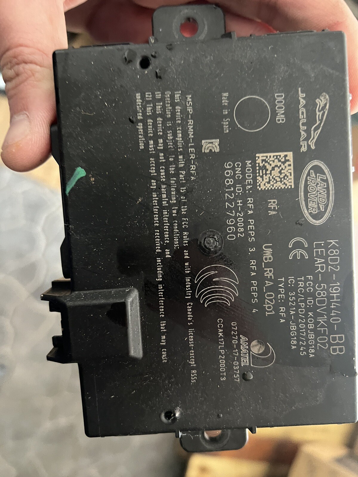 2020 LAND ROVER EVOQUE DISCO DEFENDER KEYLESS ENTRY ECU MODULE ...