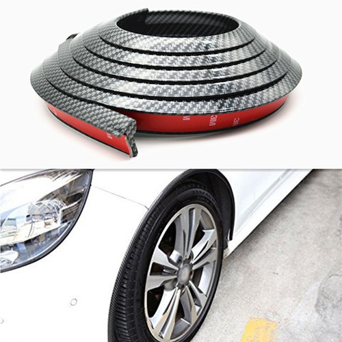 2x Imitation Carbon Fiber Car Wheel Eyebrows Strip Protector Scratches ...