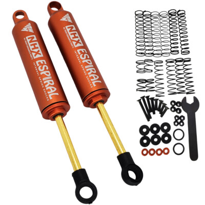NHX RC 90mm Espiral Two Stage Internal Spring Damper Shocks (2) Orange ...