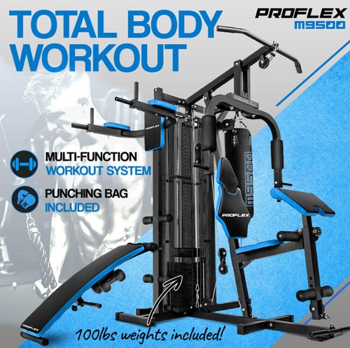 PROFLEX Home Gym Exercise Machine Fitness Equipment Weight Bench ...