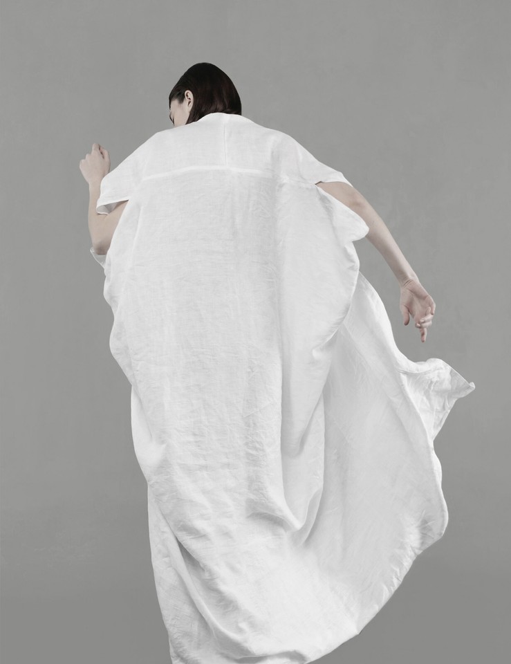 Avant Garde Linen Origami Cut Kimono Style Wrap Robe Lagenlook Cocoon ...