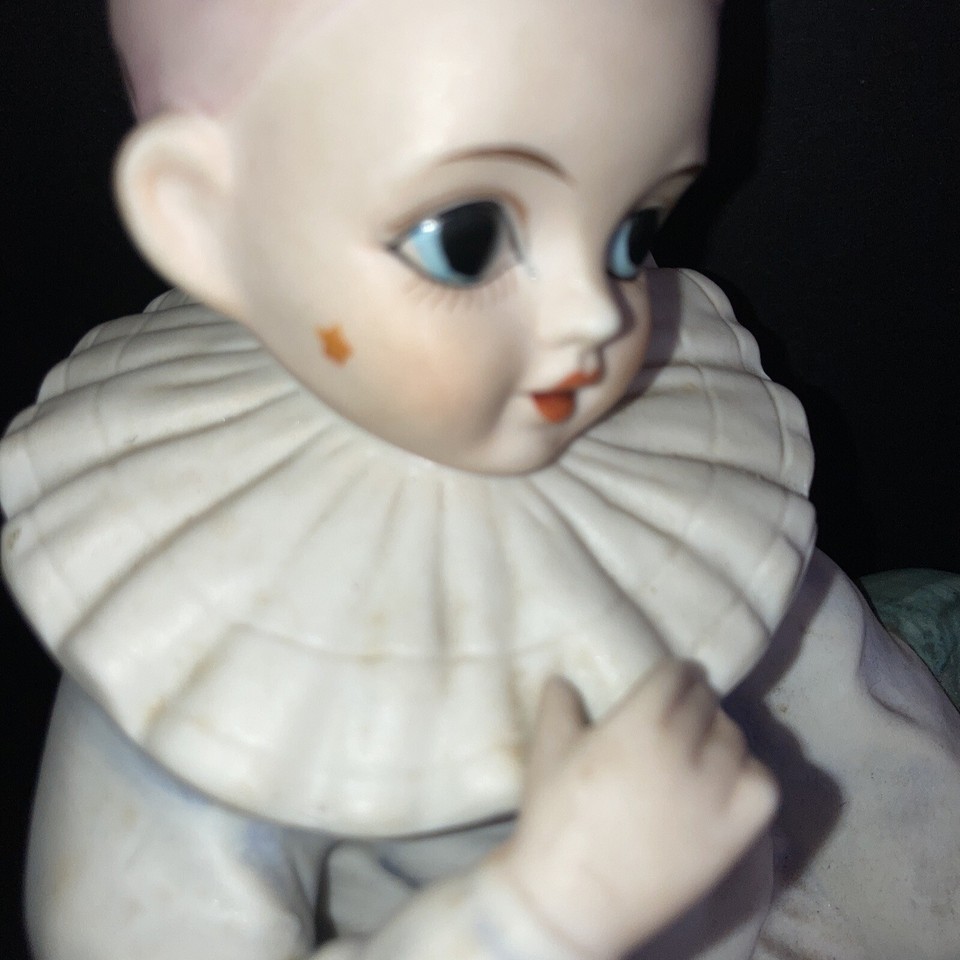 VINTAGE SEYMOUR MANN MUSIC BOX - HARLEQUIN PIERROT CLOWN ROTATING ...