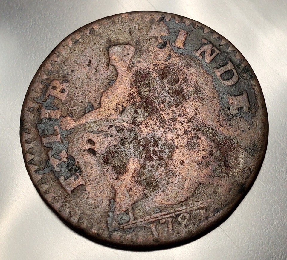1787 Connecticut Colonial Copper Coin Small Head Et Lib Vg Details | eBay