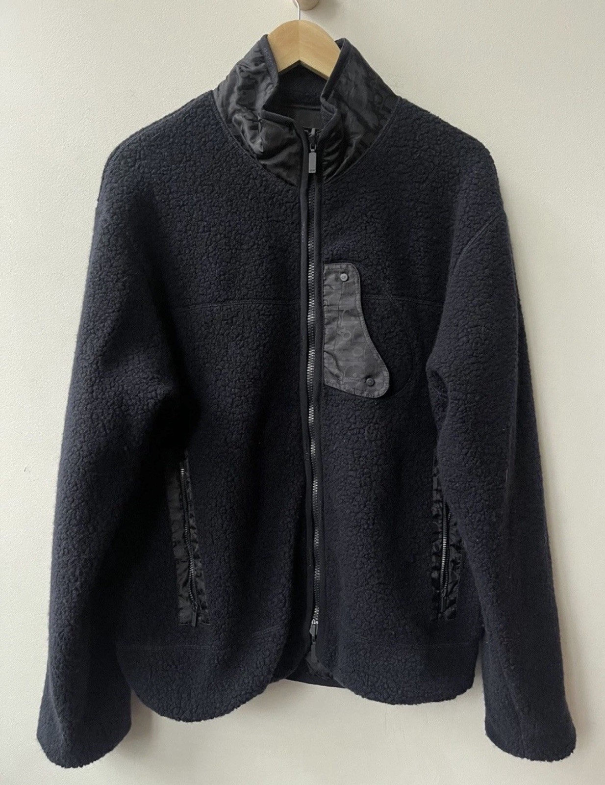 DIOR 3500$ Reversible Jacket Navy Blue Dior Oblique Wool Large | eBay