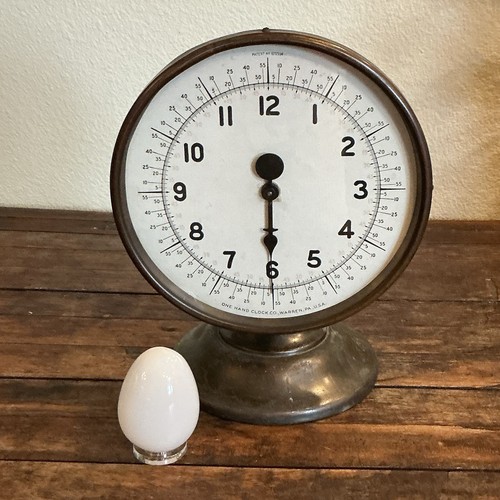One Hand Clock Company Clock 7 Inch Glass Face on Original Base. | eBay