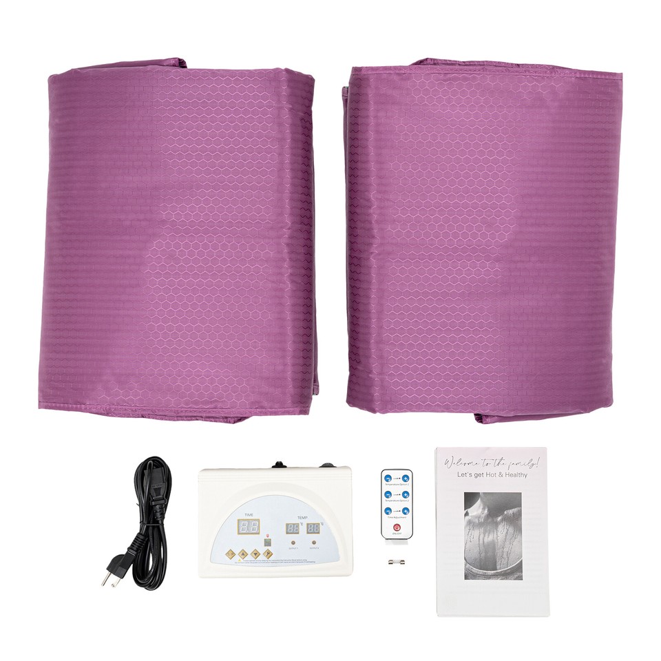 Portable Sauna Blanket Infrared Sauna Blanket with Sleeves & Remote ...