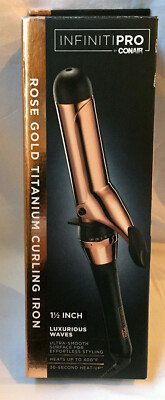 INFINITI PRO BY CONAIR Rose Gold Titanium Curling Iron, 1 ½-inch ...
