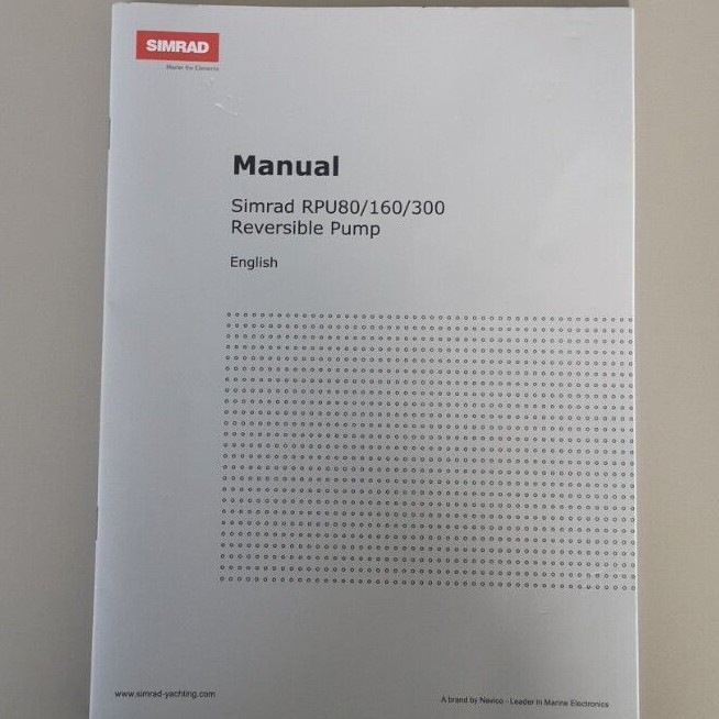 SIMRAD RPU80/160/300 Reversible Pump Manual | eBay