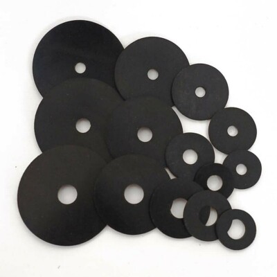 Black Neoprene Rubber Penny Washers, M6 M8 M10, 20mm 25mm 30mm 40mm ...