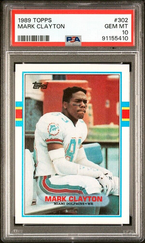 1989 Topps -- Mark Clayton -- PSA 10 Gem -- Miami Dolphins -- NFL | eBay
