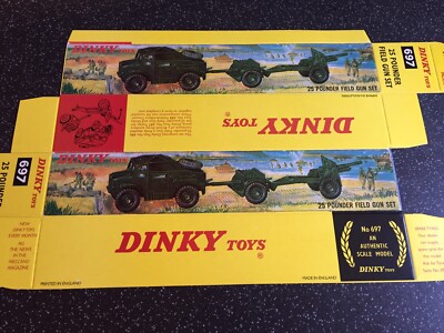 DINKY TOYS Reproduction Box For 697 25 Pounder Field Gun Set Repro ...