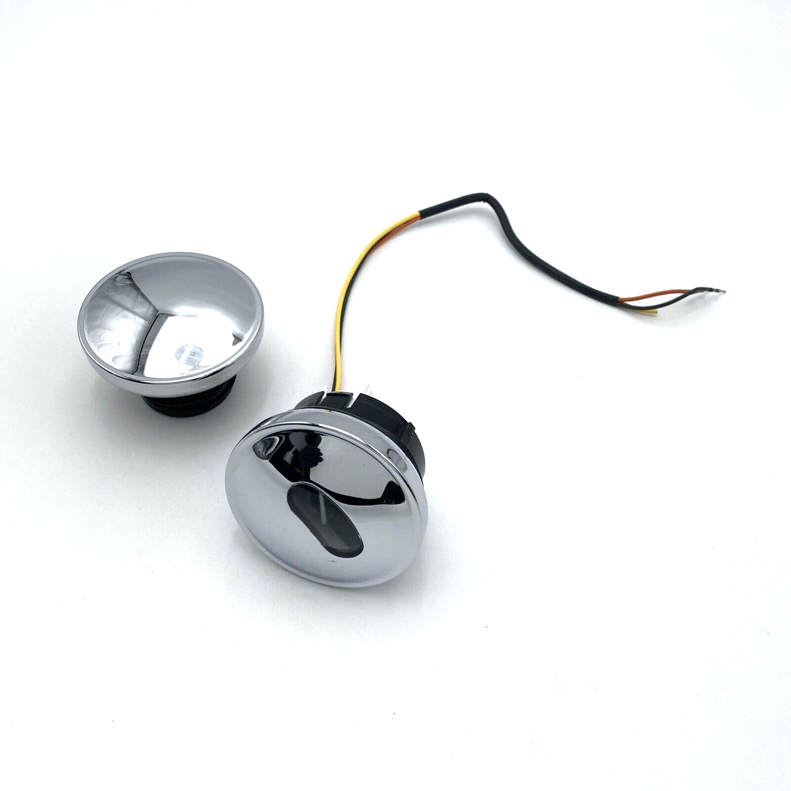 oem Harley 75241-08 Chrome Gas Fuel Gauge Cap Set 08-24 Road King ...