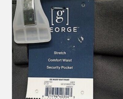 Pants Mens GE Warp Knit Pants Gray Size 29/30 New George | eBay