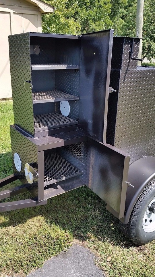 Rotisserie Mobile BBQ Smoker Grill Trailer Food Truck Concession ...