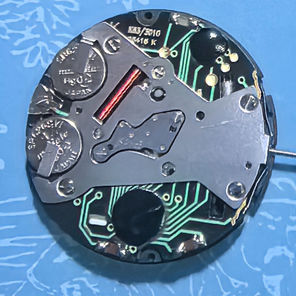 Swiss Made ISA K63 Quartz Watch Movement 3 Hands Display Double ...