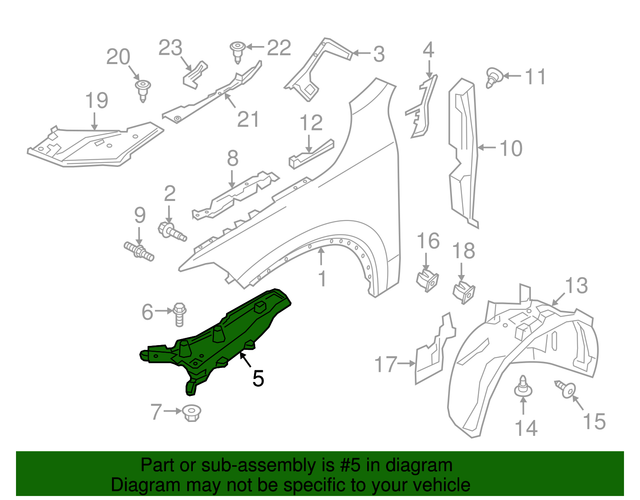 For Volvo S90 2017-2020 Volvo 31447897 Front Left Fender Gusset for ...