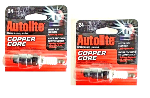 2 Pack Spark Plug Copper Resistor Core AUTOLITE 24 | eBay