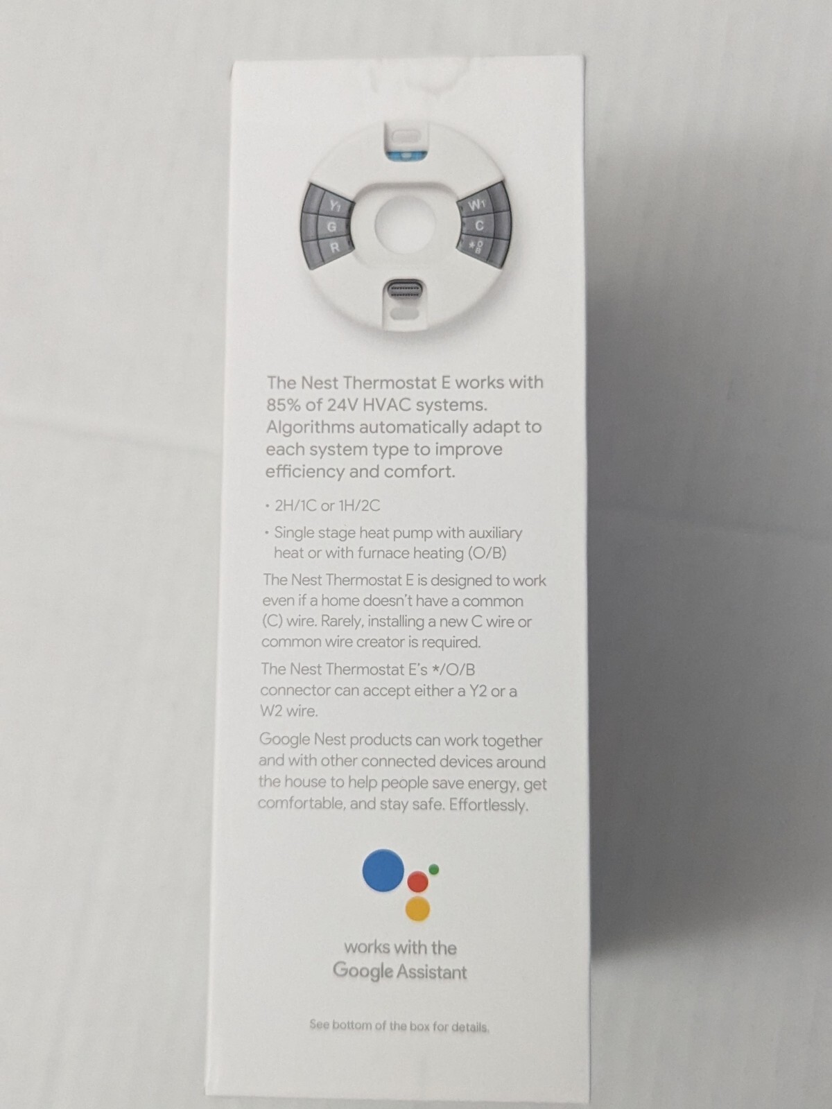 Google Nest Thermostat E - White (T4000ES) Remote Control Wi-Fi ...