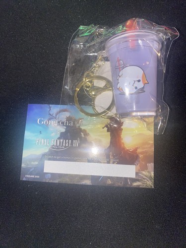 Gong cha X Final Fantasy XlV collab purple also comes with a card | eBay