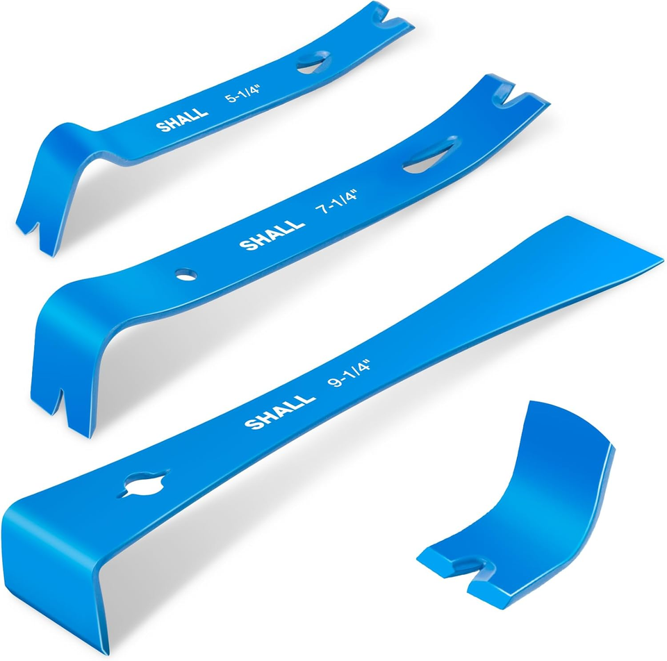 3-Piece Mini Flat Pry Bar Set, 5-1/4", 7-1/4" Small Pocket Pry Bars ...