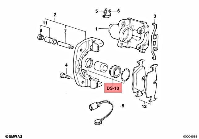 Genuine BMW E31 E32 E34 E36 E38 E39 Brake Caliper Repair Kit OEM ...