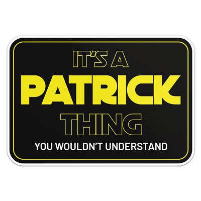 Patrick Name Funny Slogan Sticker Vinyl Car Bumper Decal | eBay