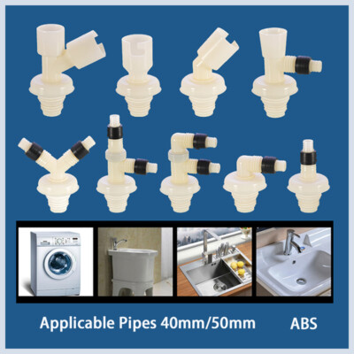 ABS Pipe Anti-Overflow Fittings Drainpipe Joints Washing Machine ...