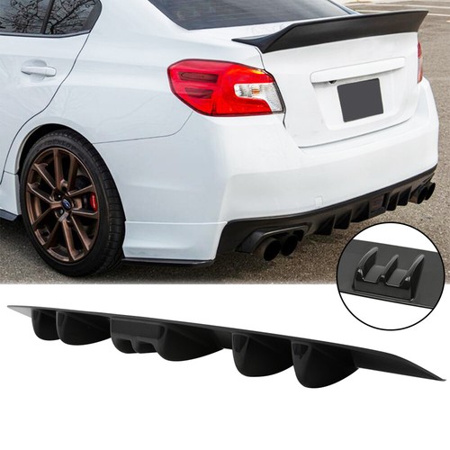 Black Rear Lip Bumper Diffuser 7 Fins Spoiler Wing Lip For Chevy Cruze ...