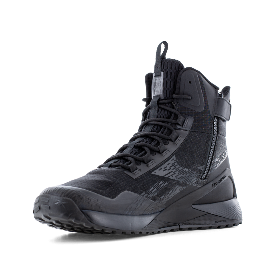 REEBOK NANO X1 ADVENTURE TACTICAL MEN'S 6" SIDE ZIPPER BLACK BOOTS ...