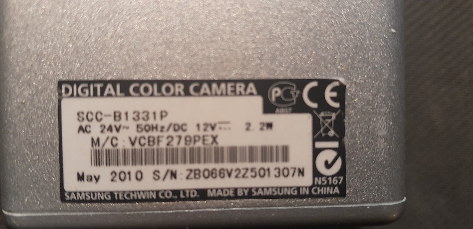 Überwachungskamera Samsung SCC-B 1331 color OCTV Lens 2.8 mm F 1.4 ...