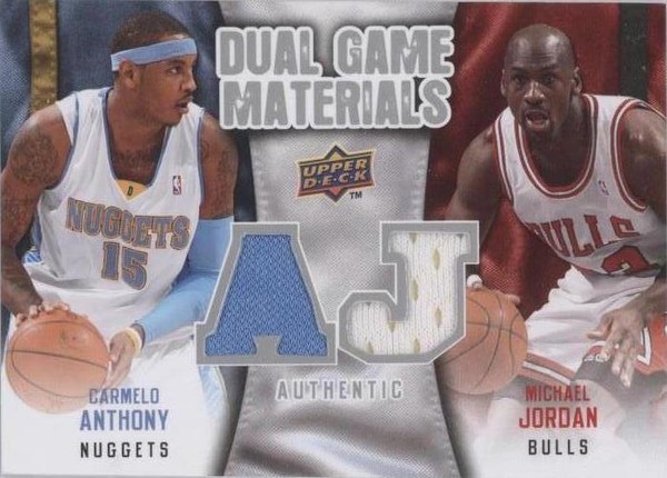 2009-10 Upper Deck - Dual Game Materials #DG-NK Michael Jordan, Carmelo ...