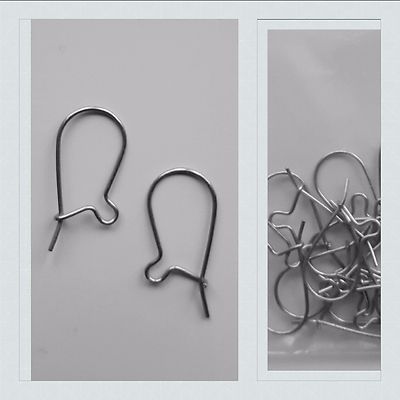 New Grade 1 Titanium Locking French Hook Wire Hypoallergenic 24pcs (12 ...