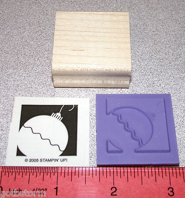 Ornament Rubber Stamp with Wire Hook Holiday Single by Stampin Up ...