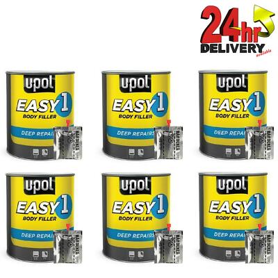6 x U-Pol Easy One Smooth Body Filler 3 Litre UPol Bodyfiller [18 Litre Pack] | eBay