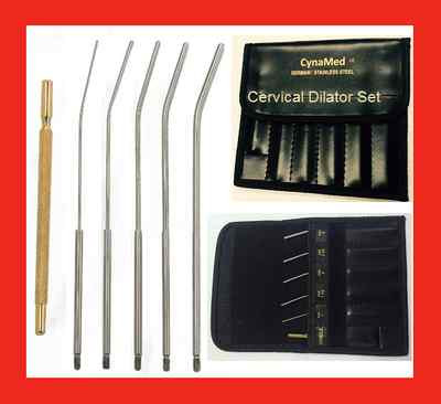 Mini Cervical Uterine OS Dilator Set of 5 Interchangable Handle 1-3mm ...