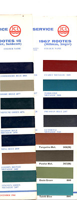 1966 1967 1968 1969 1970 ROOTES HILLMAN HUMBER SINGER SUNBEAM PAINT ...