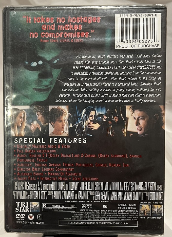 Hideaway [DVD, 043396052734] 43396052734 | eBay