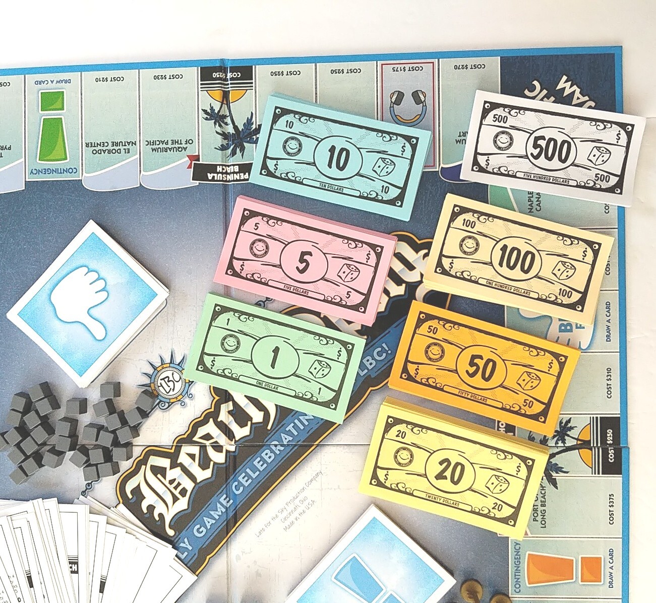 Long Beach Opoly Monopoly Board Game 99% Complete Missing 1 Deed VGUC ...