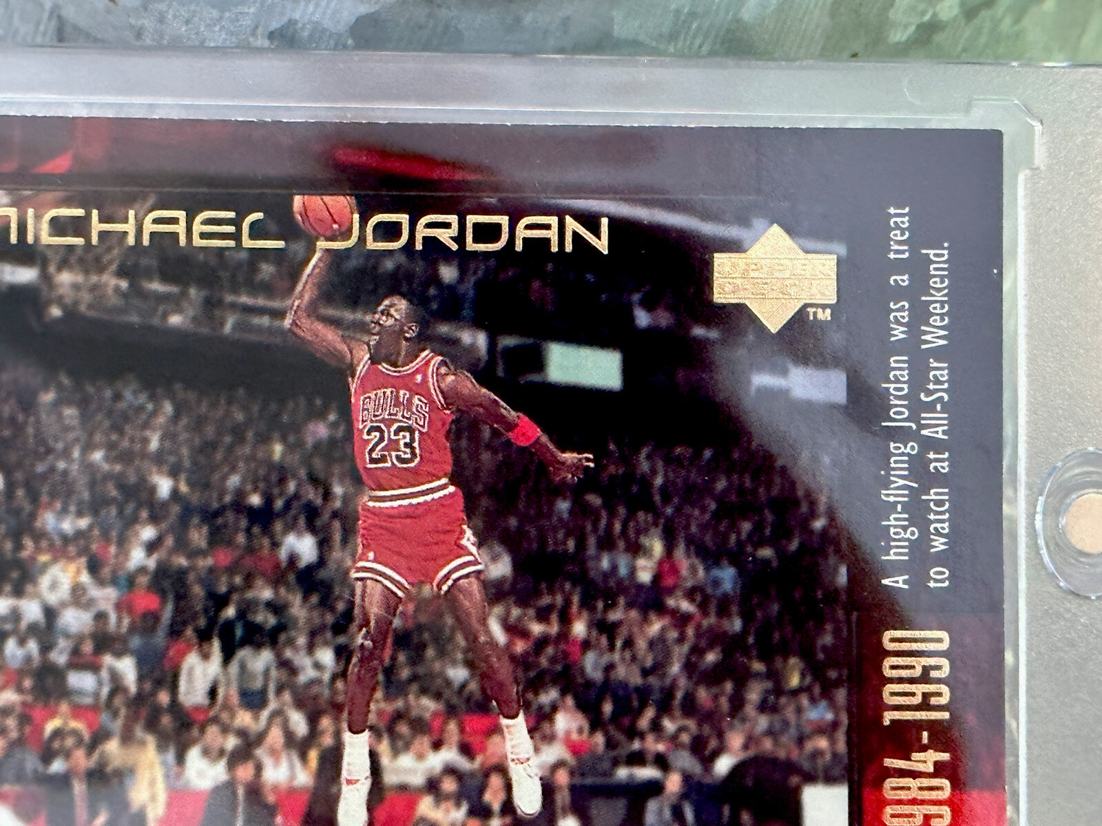 Michael Jordan Card Refractor 90’s HOLO FOIL SP DUNK CONTEST BULLS ...
